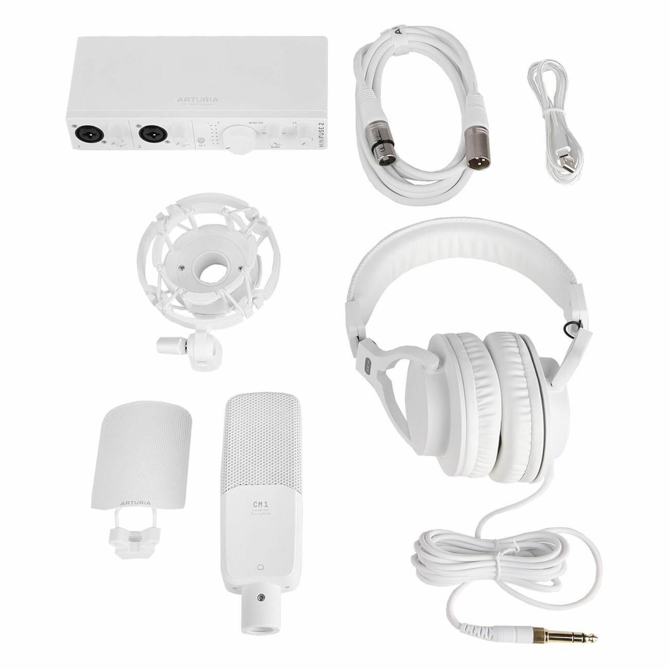 Внешняя звуковая карта Arturia MiniFuse Recording Pack белый