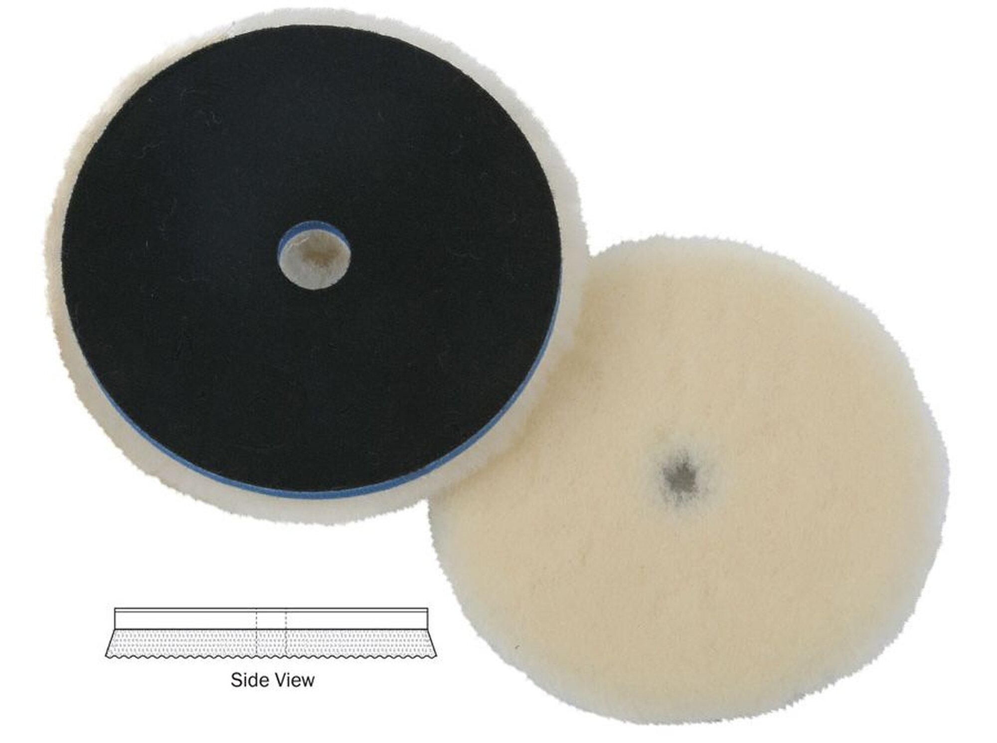 Шерстяной полировальный круг режущий Low Lint Wool Pads, 152 мм