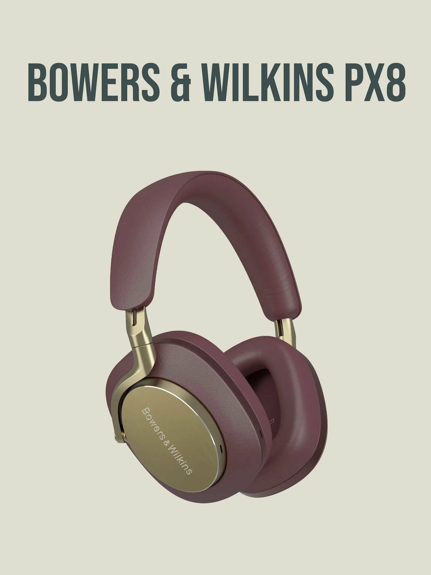 Беспроводные наушники динамические Bowers Wilkins PX8, Royal Burgundy