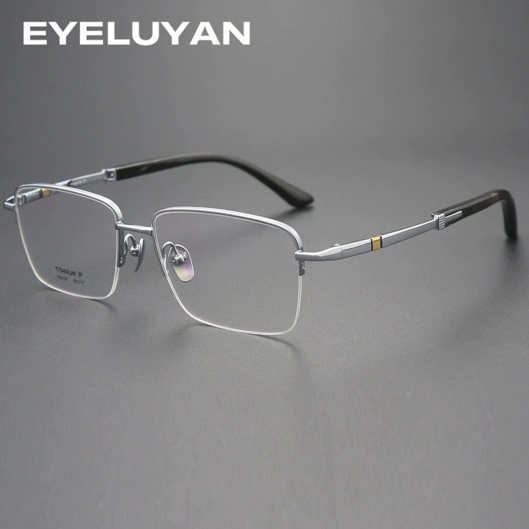 Мужские премиальные очки EYELUYAN с диоптриями H2416 Silver, 1.61, Единая версия, Фото Серый