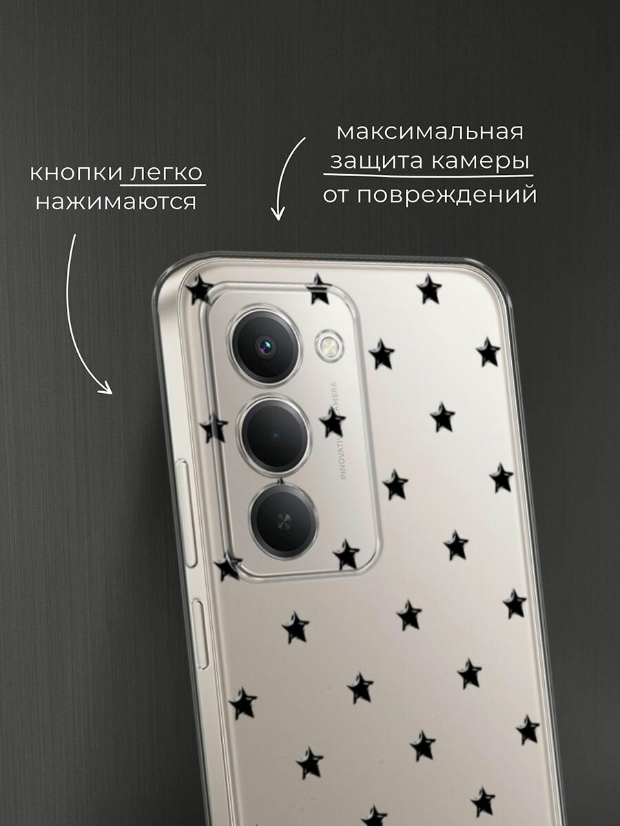 Силиконовый чехол на Xiaomi Redmi 15 / Сяоми Редми 15 с принтом Узор из звездочек — фото 1
