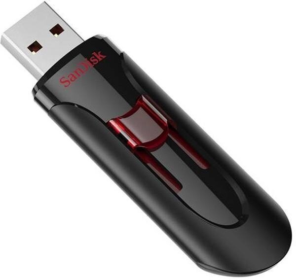 Флеш-накопитель USB 3.0 SanDisk CZ600 Cruzer Glide 64GB, черный
