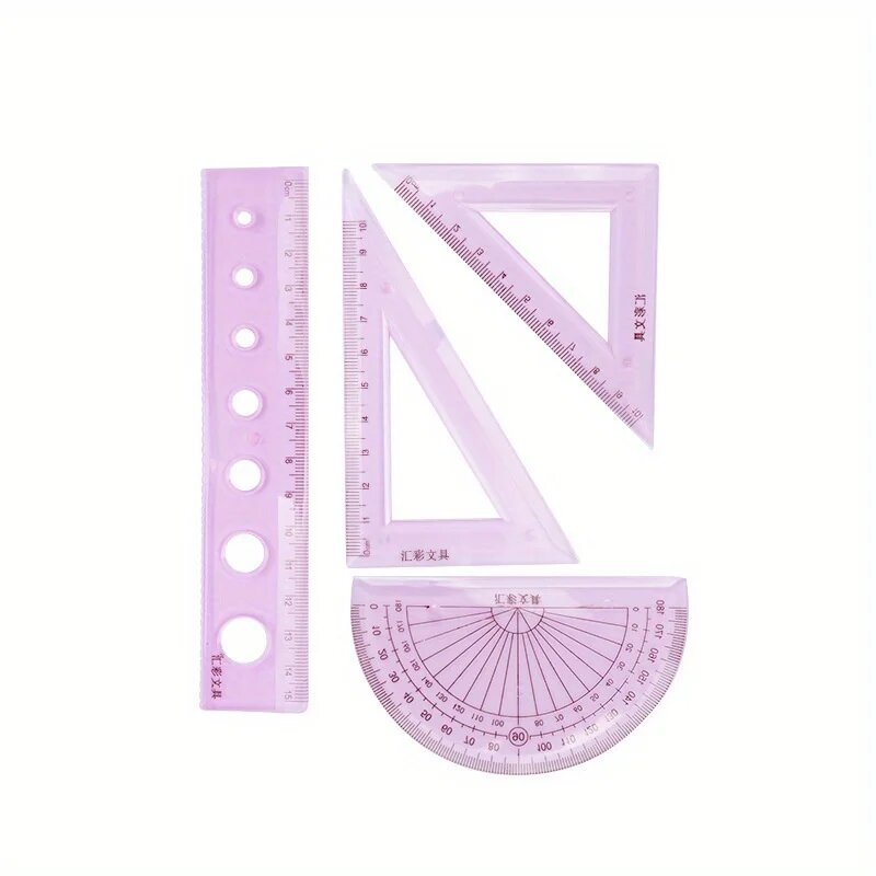 Набор из четырех силиконовых линеек Pink