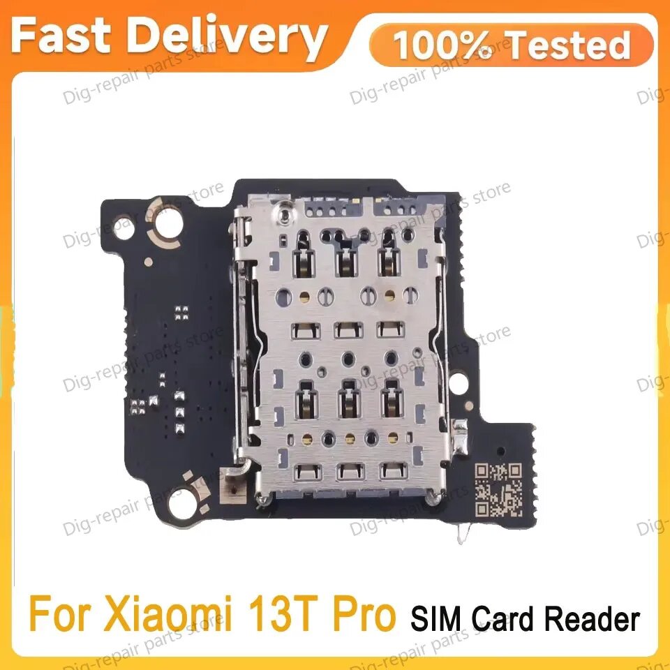 Протестированная плата устройства чтения SIM-карт для телефона Xiaomi 13T Pro, гибкий кабель, ремонтная запасная часть