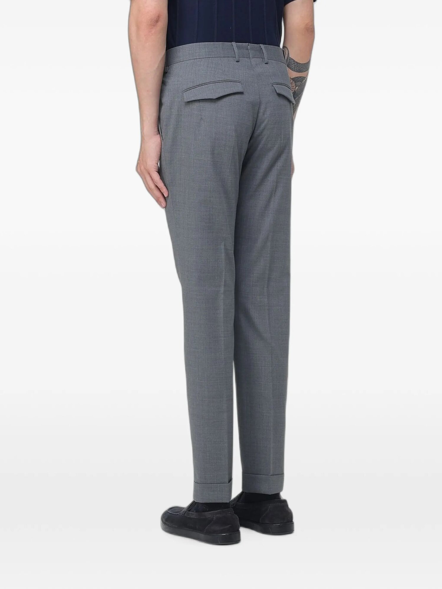 Брюки PT Torino Tailored pressed-crease trousers, размер 54, серый — фото 1