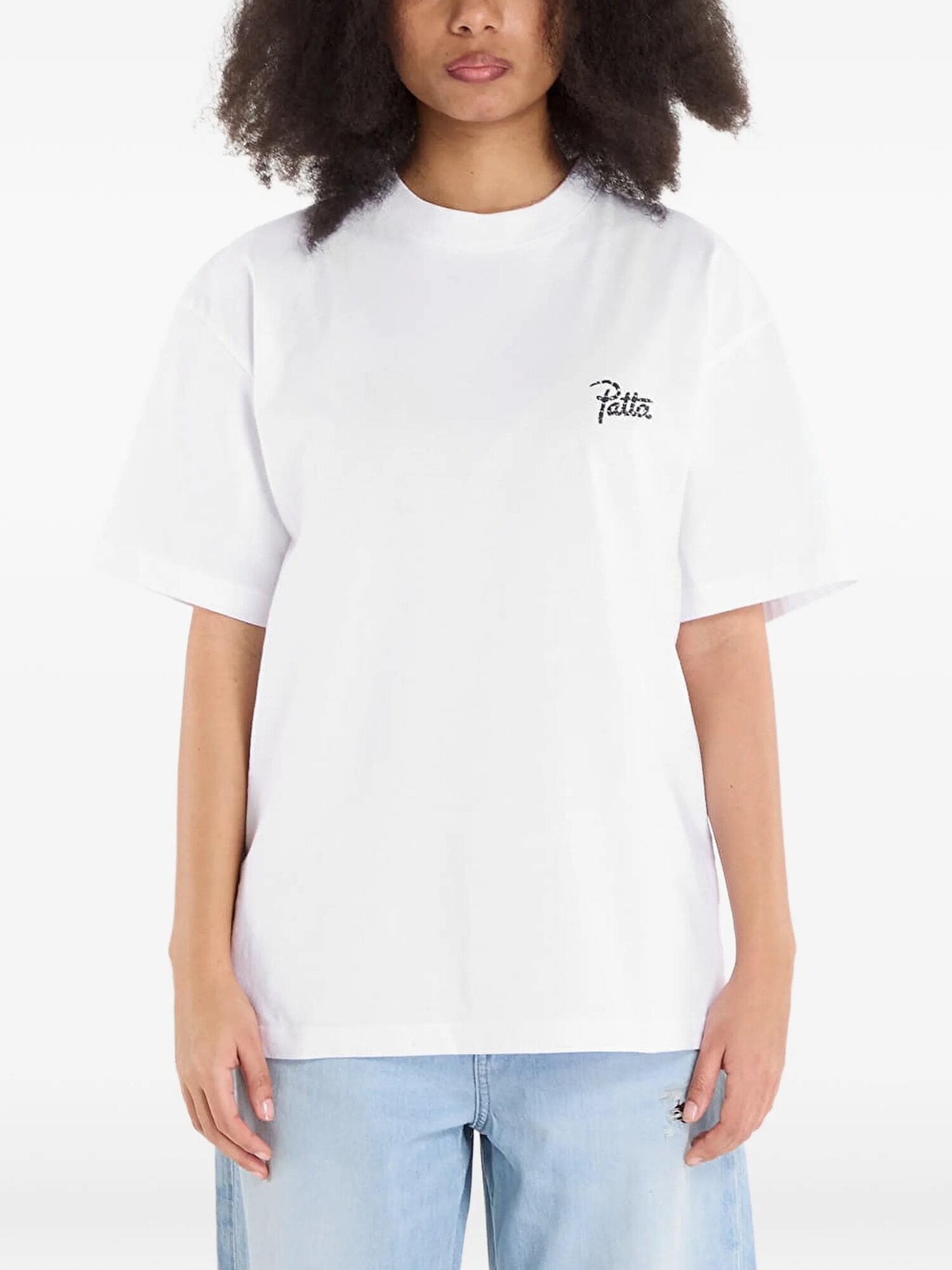 Футболка Patta Croco T-shirt, размер 50, бежевый/белый — фото 1