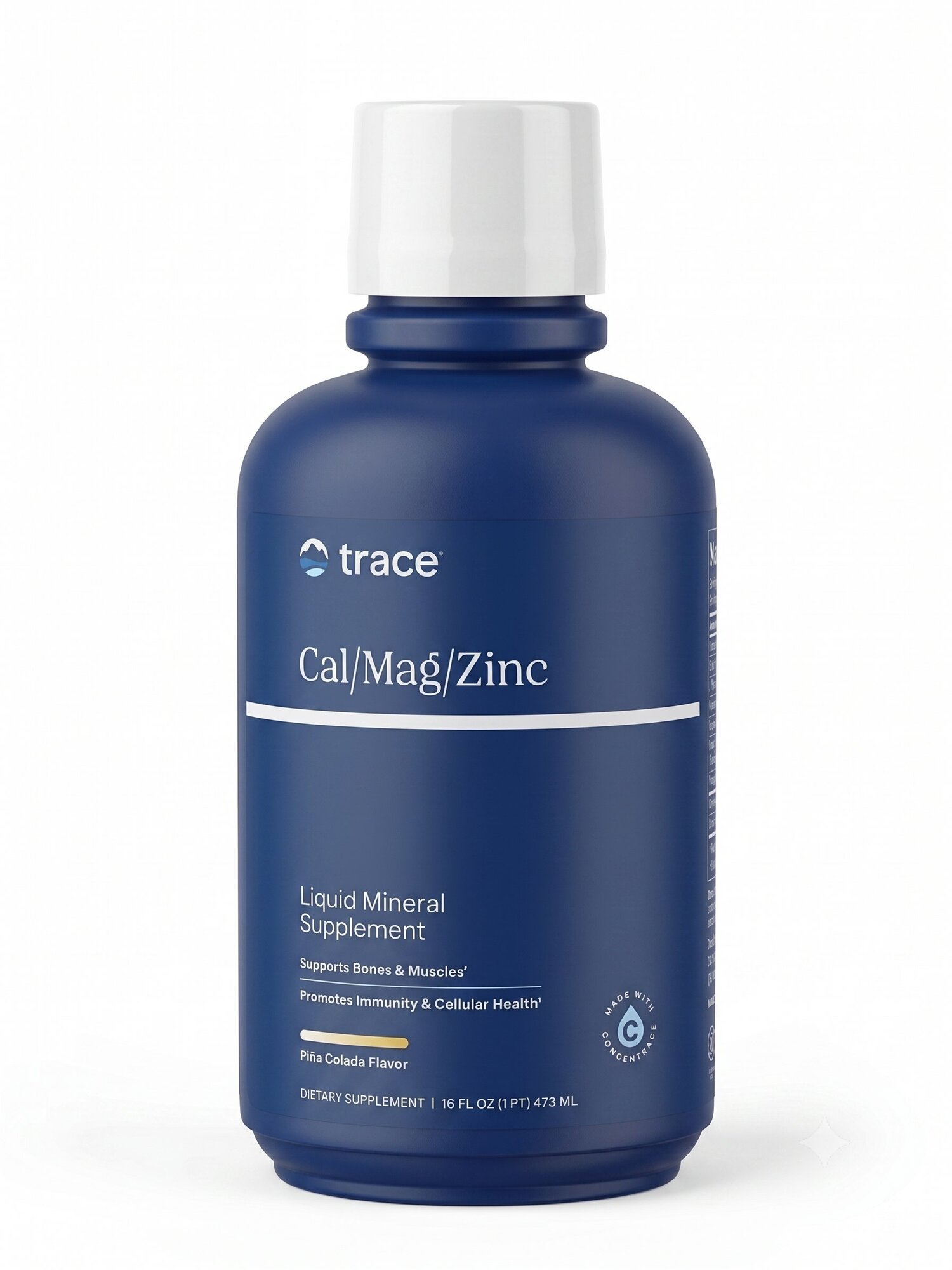 Trace Minerals Жидкий Cal/Mag/Zinc 473 мл, Пина Колада, Кальций, Магний и Цинк