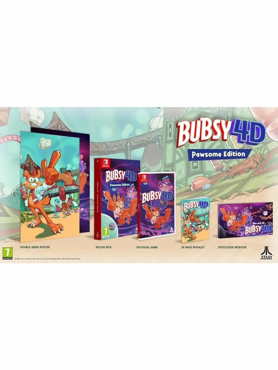 Bubsy 4D - Pawsome Edition , для Nintendo Switch , Картридж, Английская версия — фото 1