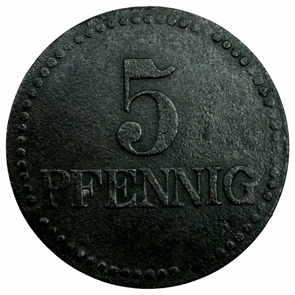Германия, Германская империя, Леннеп 5 пфеннигов 1917 г.
