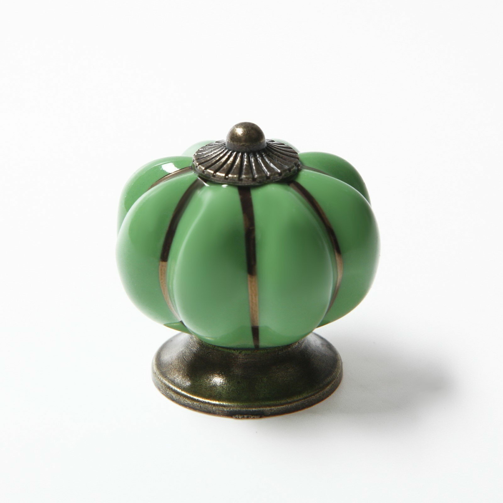 Ручка-кнопка Ceramics 001, керамическая, фисташковая, цвет: зелёный