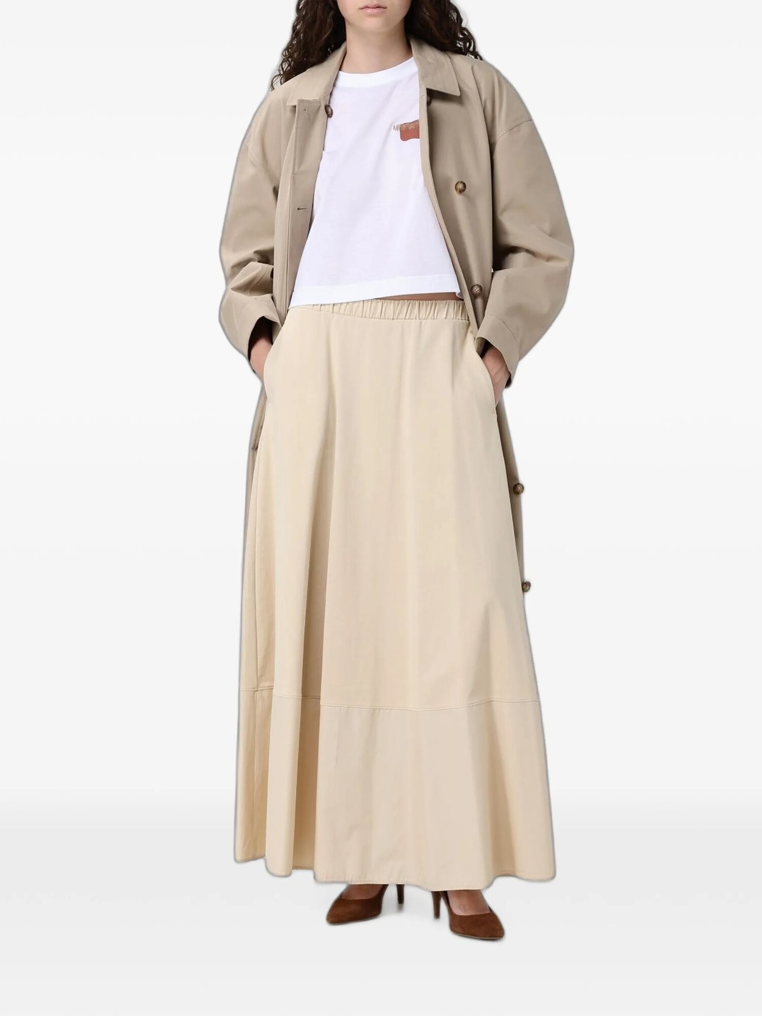 Пальто Max Mara Belted trench coat, размер 38 — фото 1