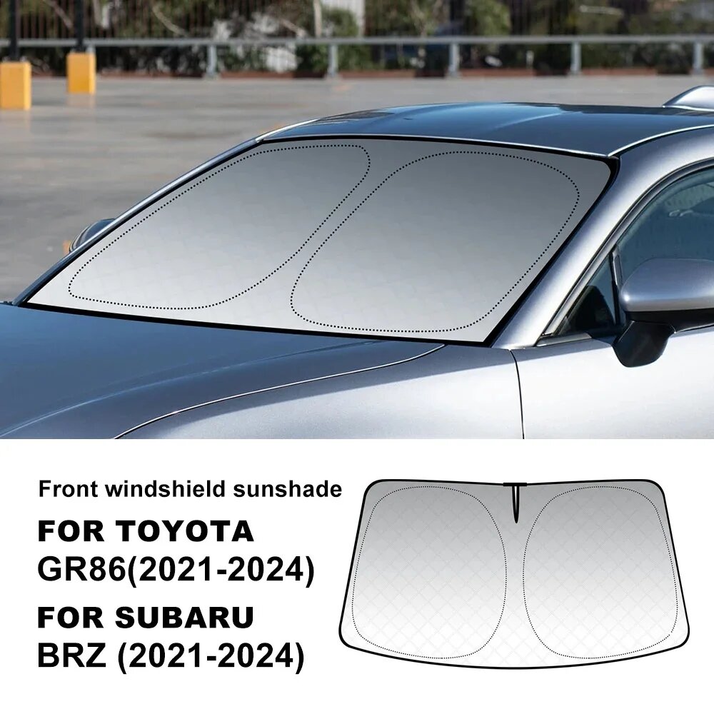 Солнцезащитный козырек на лобовое стекло Subaru BRZ/Toyota GR86 2021-2025, Цвет: For Front Windshield