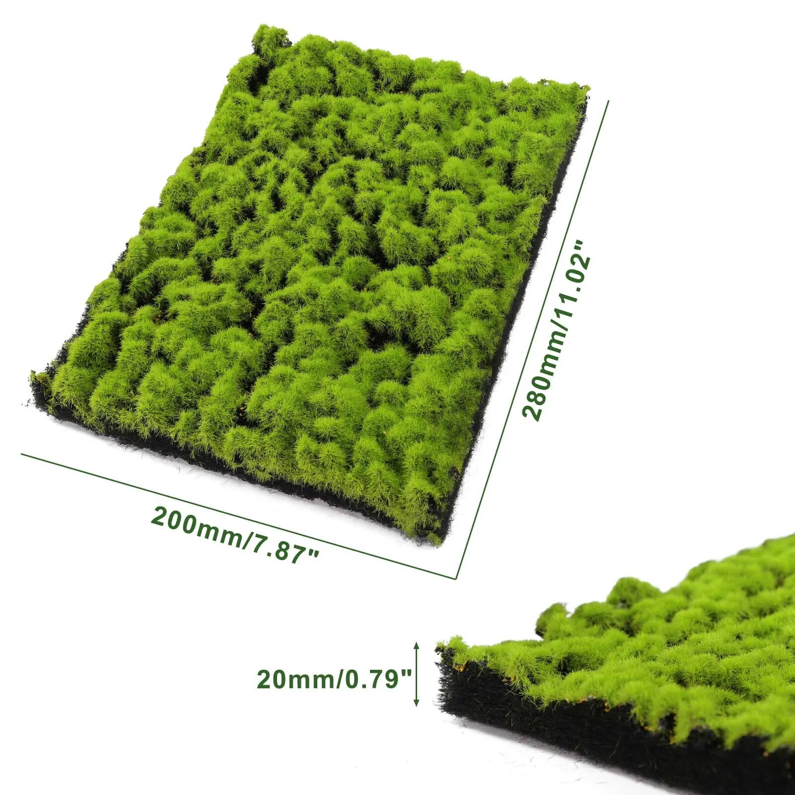 Искусственный мох 200x280x20mm, Цвет: 2cm BGL31