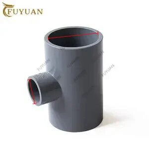 ПВХ соединитель 3-х way для труб 20/25/32/40/50 мм ID 50x20mm, Серый, Grey