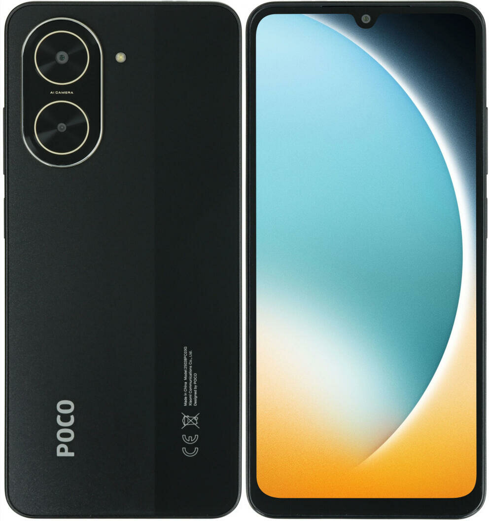 Смартфон Poco C71, 3/64Gb, Power Black (Черный)