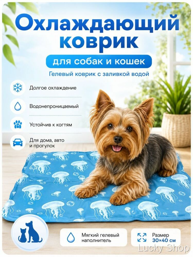 Охлаждающий коврик для питомцев 30x40 см