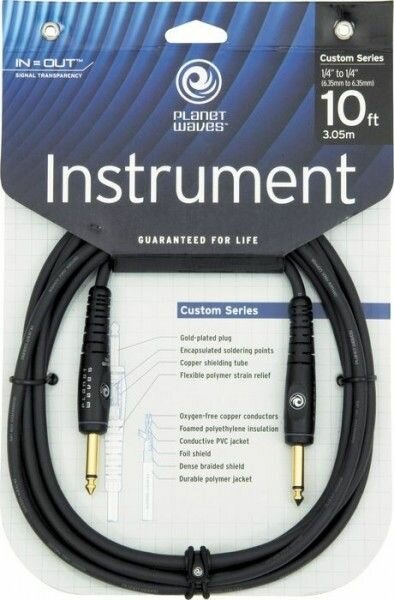 Кабель PLANET WAVES by D"ADDARIO PW-G-10 3м (прямой-прямой)