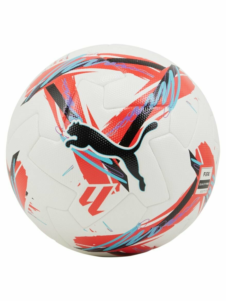 Мяч Puma Orbita LaLiga 1 (FIFA Quality Pro) белый; красный 30% полиуретан, 60% резина, 10% полиэстер 8428501