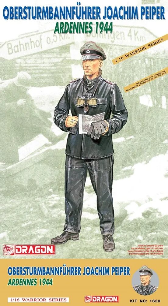 DRAGON 1620 1/16 WW.II OBERSTURMBANNF HRER Joachim Peiper Пластиковые модели солдат
