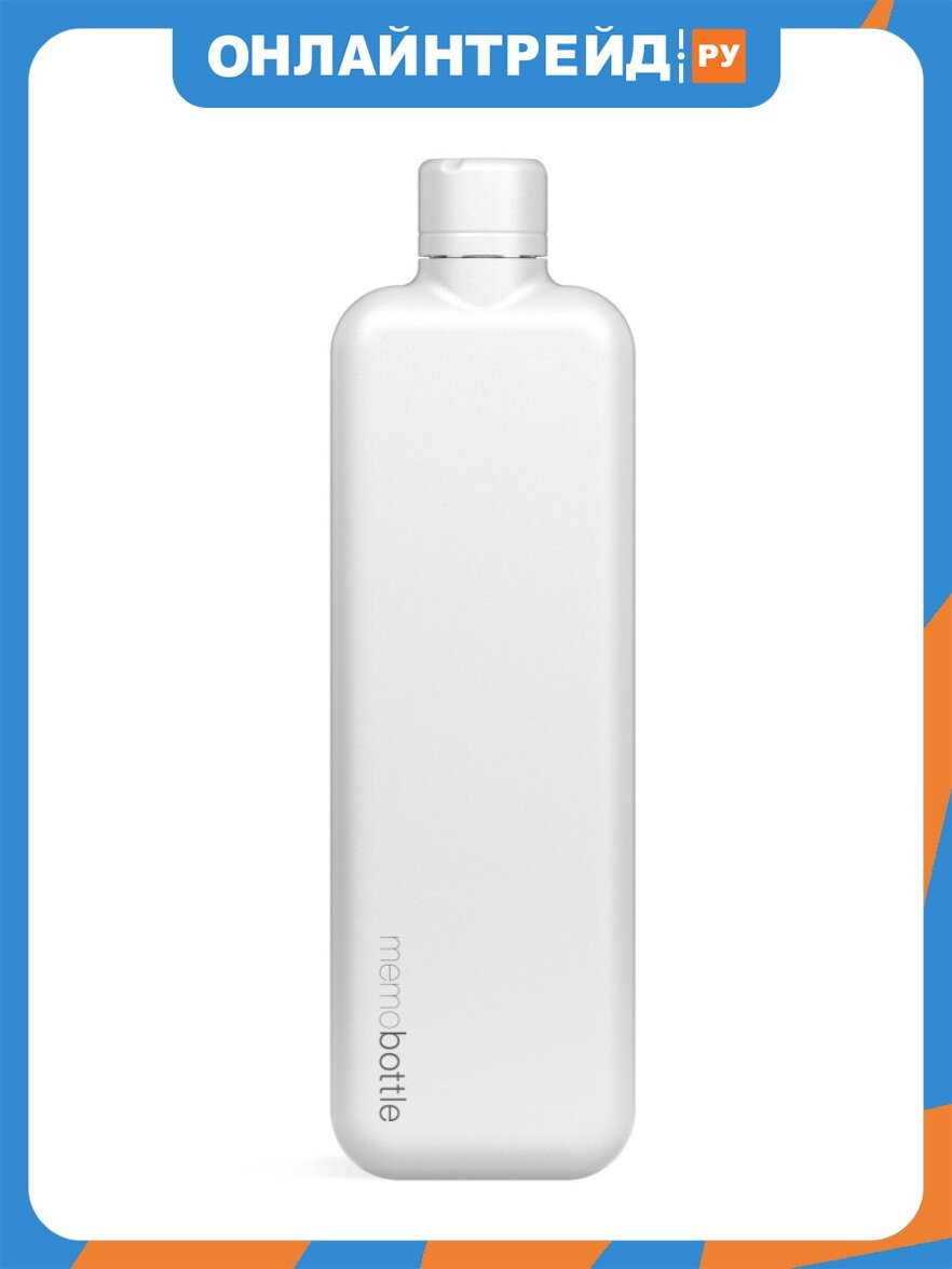 Бутылка для воды Memobottle Slim, из нержавеющей стали, белый