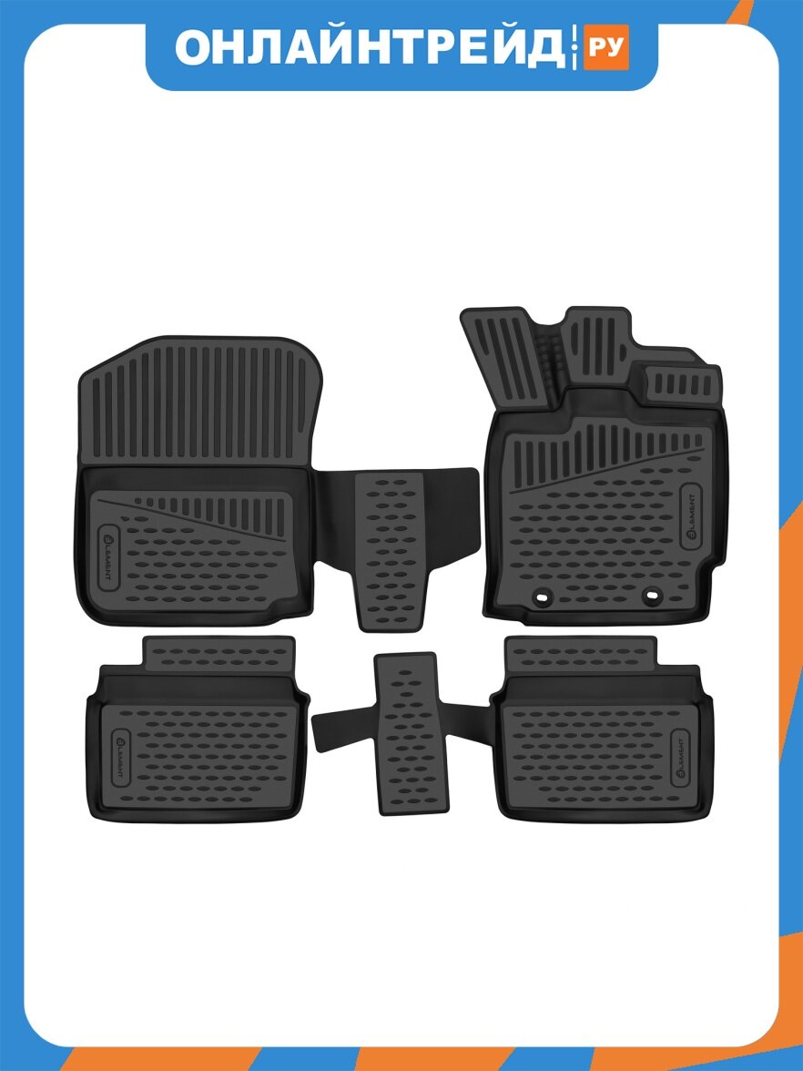 Коврики 3D в салон Element для TOYOTA Passo (III) 2016-, П. Р. хб, полиуретан, 4шт