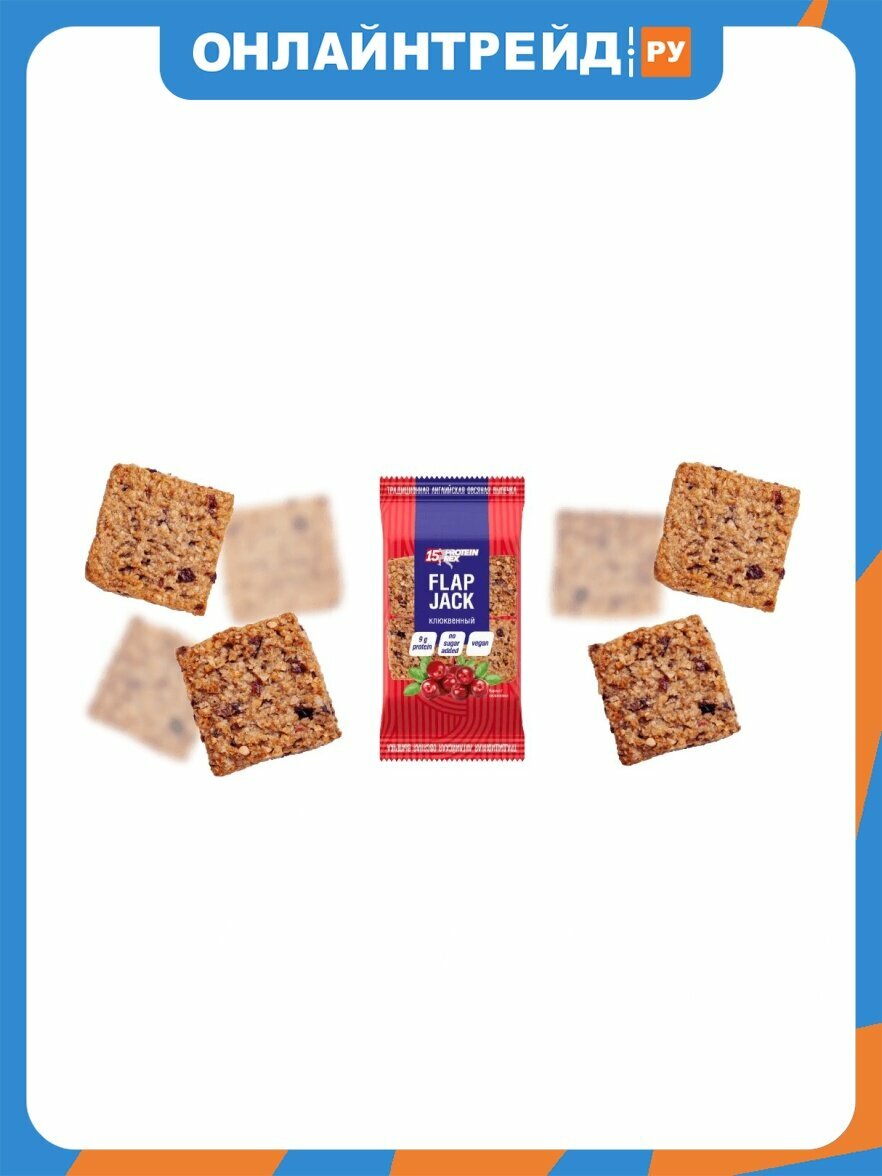 Печенье Proteinrex FLAP JACK, 60 гр, клюква