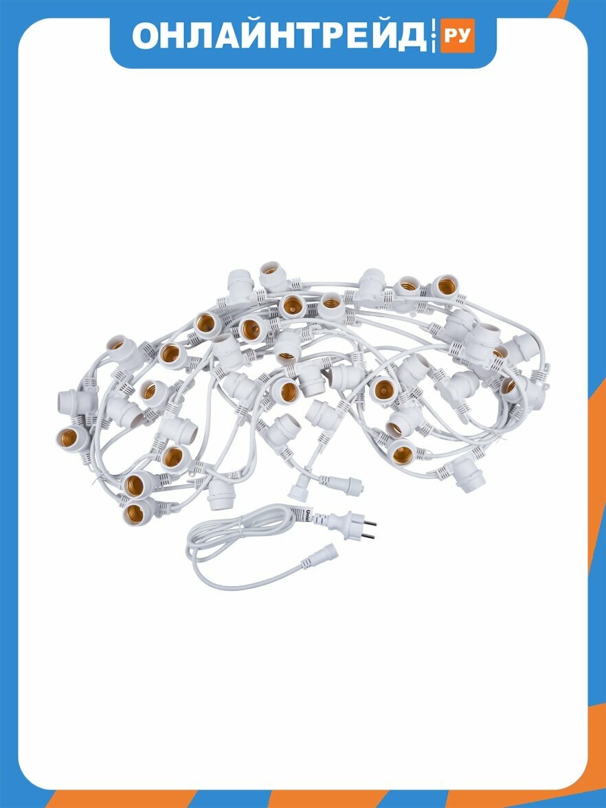 Гирлянда Белт-лай Uniel UDL-K110 40/E27/10M IP65 WHITE BELT-LIGHT 10м + 1,5м сетевой шнур