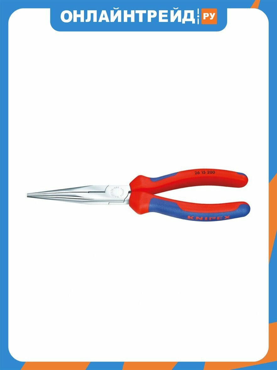 Круглогубцы Knipex 2615200, с режущими кромками хромированные 200 mm
