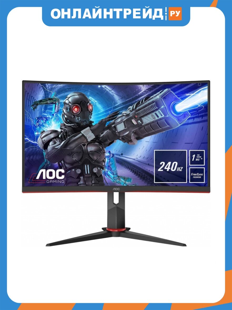 Монитор Aoc Gaming C32G2ZE/BK 31.5" Black-Red