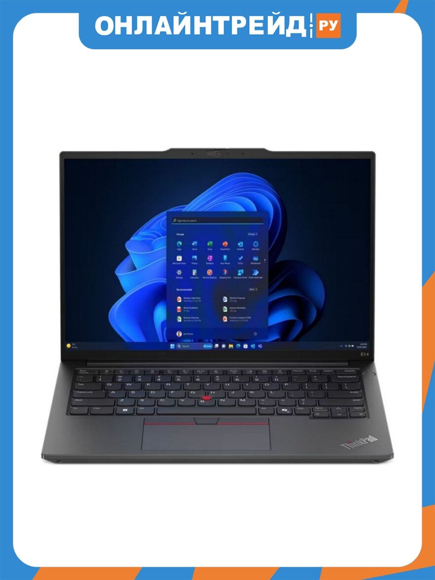 Ноутбук Lenovo ThinkPad E14 Gen 6 14" WUXGA IPS 60Hz 300nits Ultra 7 155H(1.4ГГц), 16Гб DDR5, SSD 512Гб, Arc Graphics, без ОС, Black (21M700AXIG)