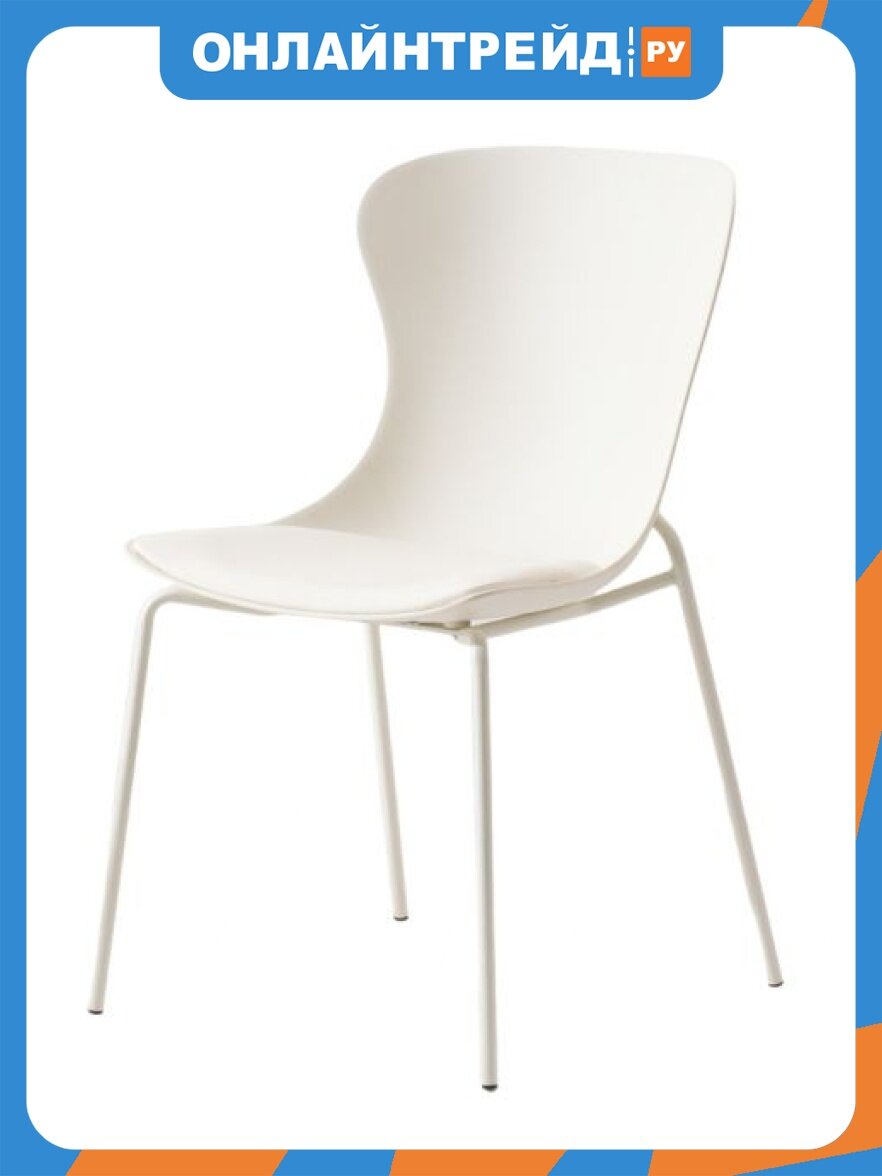 Стул обеденный Stool Group Shaya, с подушкой, пластик молочный