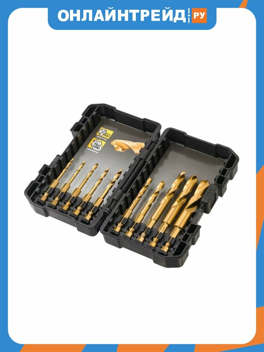 Набор сверл по металлу Dewalt DT50050-QZ, Impact TITANIUM (10шт)