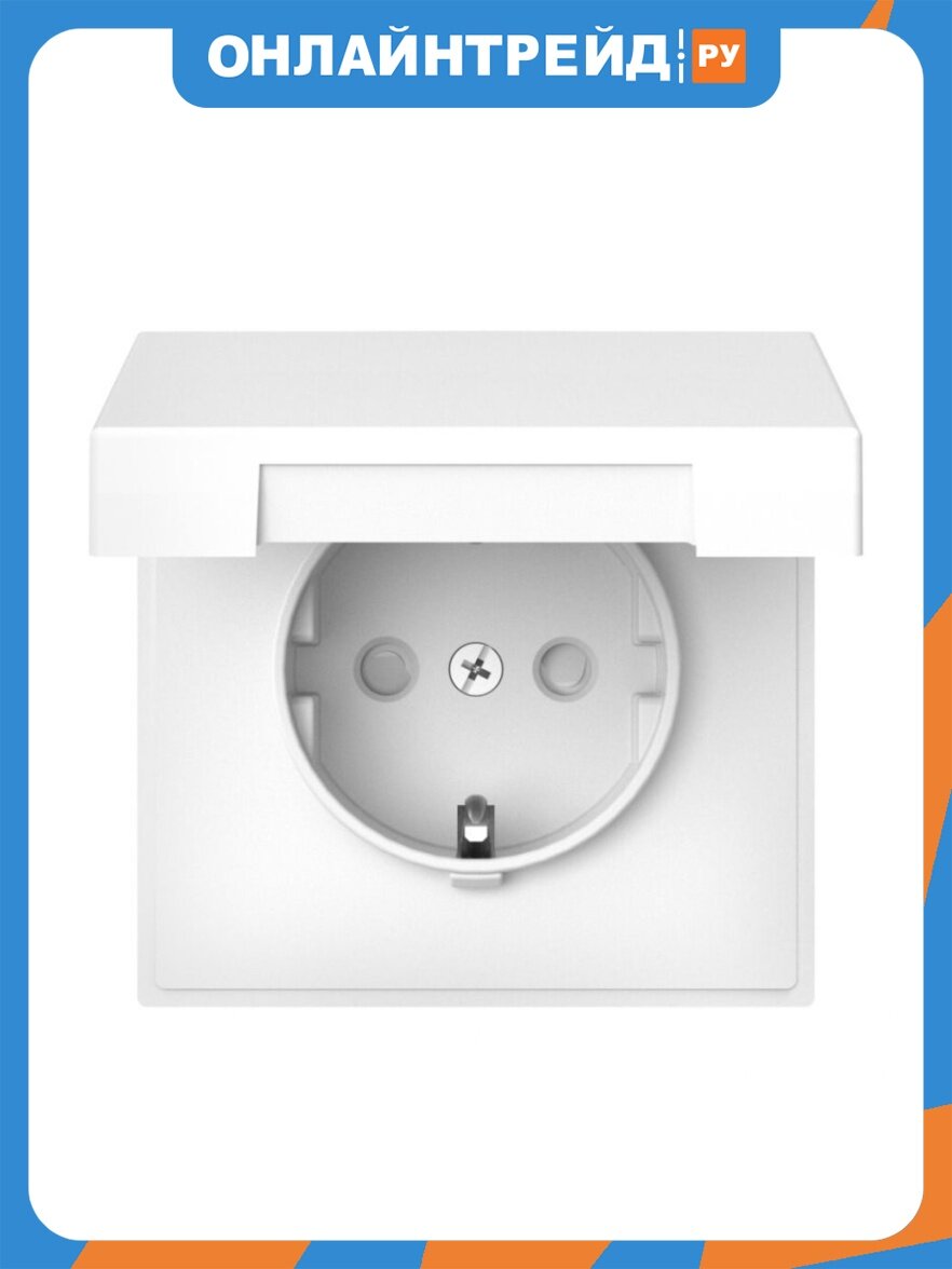Розетка Systeme Electric (schneider Electric) ArtGallery 16А IP20 с заземл. защ. шторки с крышкой механизм бел, GAL000146