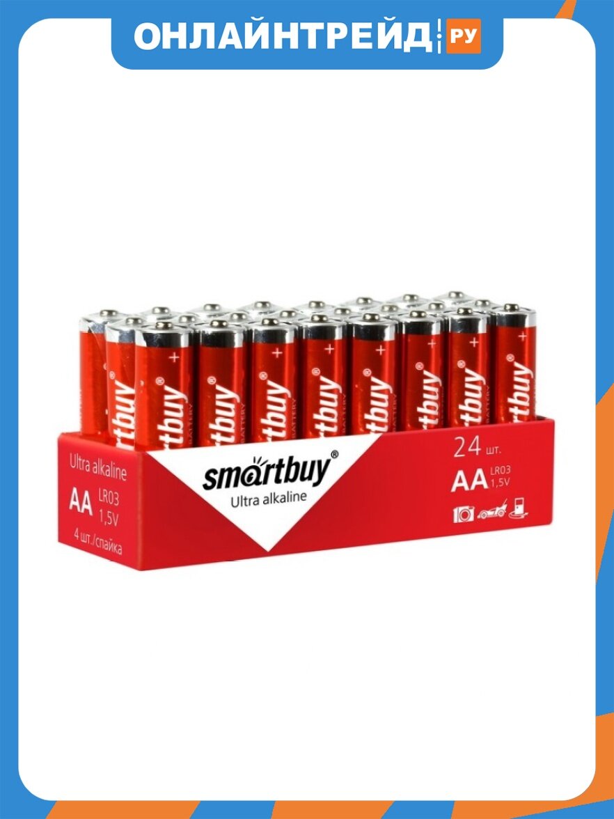 Элемент питания Smartbuy Ultra Alkaline LR6 AA бл 24