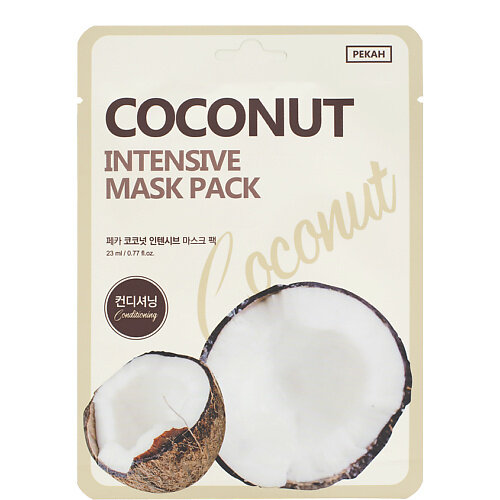 PEKAH Тканевая маска с экстрактом Кокоса Coconut Intensive Mask Pack, 23 мл