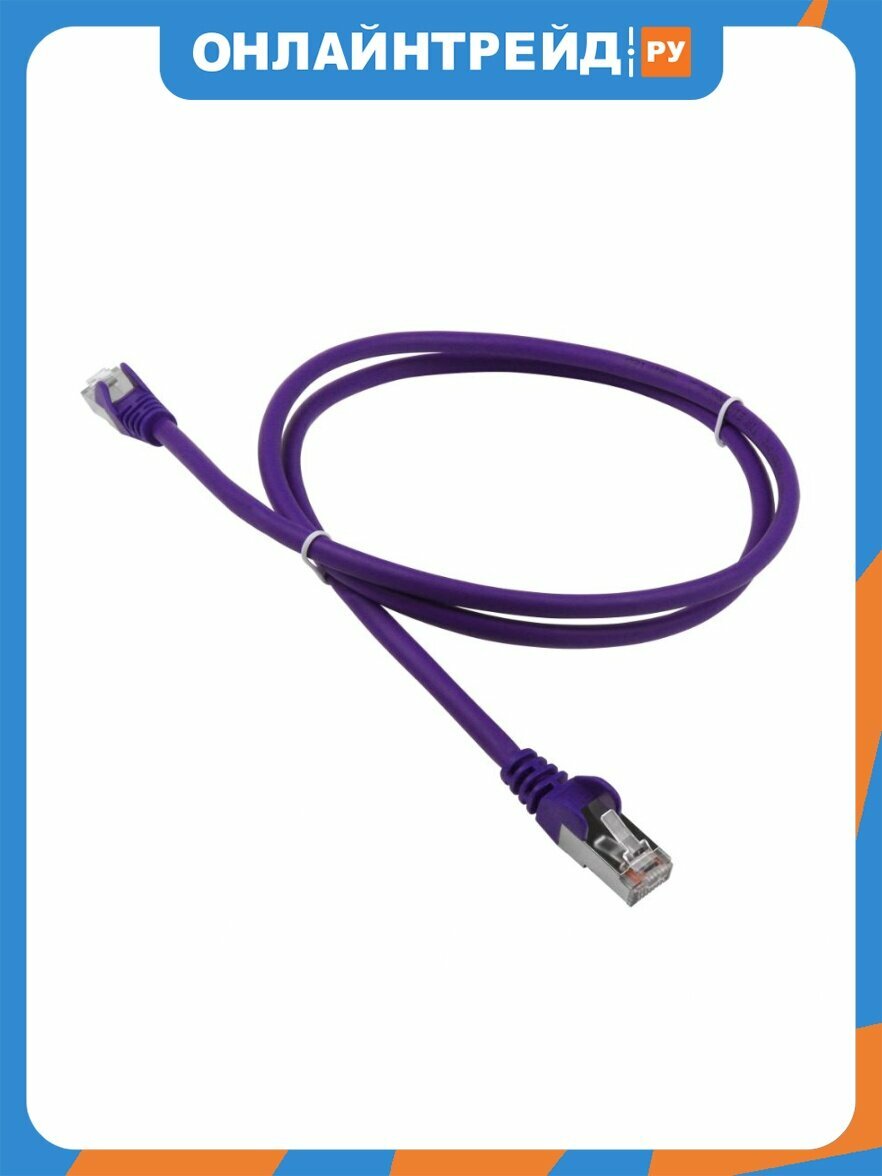 Патч-корд Lanmaster RJ45 - RJ45, 4 пары, FTP, категория 5е, 10 м, фиолетовый, LSZH, LAN-PC45/S5E-10-VI