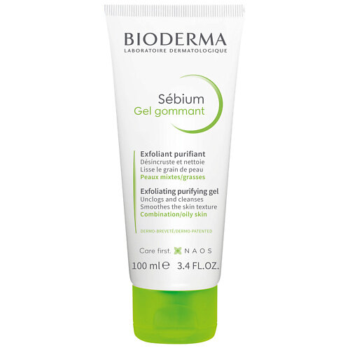 BIODERMA Гуммирующий гель для выравнивания тона лица и борьбы с воспалениями Sebium, 100 мл