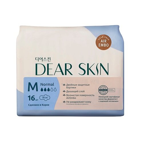 DEAR SKIN Прокладки гигиенические Air Embo Regular, 16 шт.
