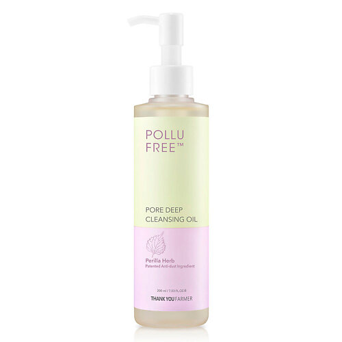THANK YOU FARMER Масло для умывания очищающее Pollu Free Pore Deer Cleansing Oil, 200 мл