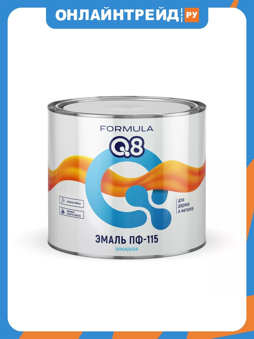 Эмаль Formula Q8 ПФ-115 алкидная , глянцевая, 1,9 кг, парижская зелень