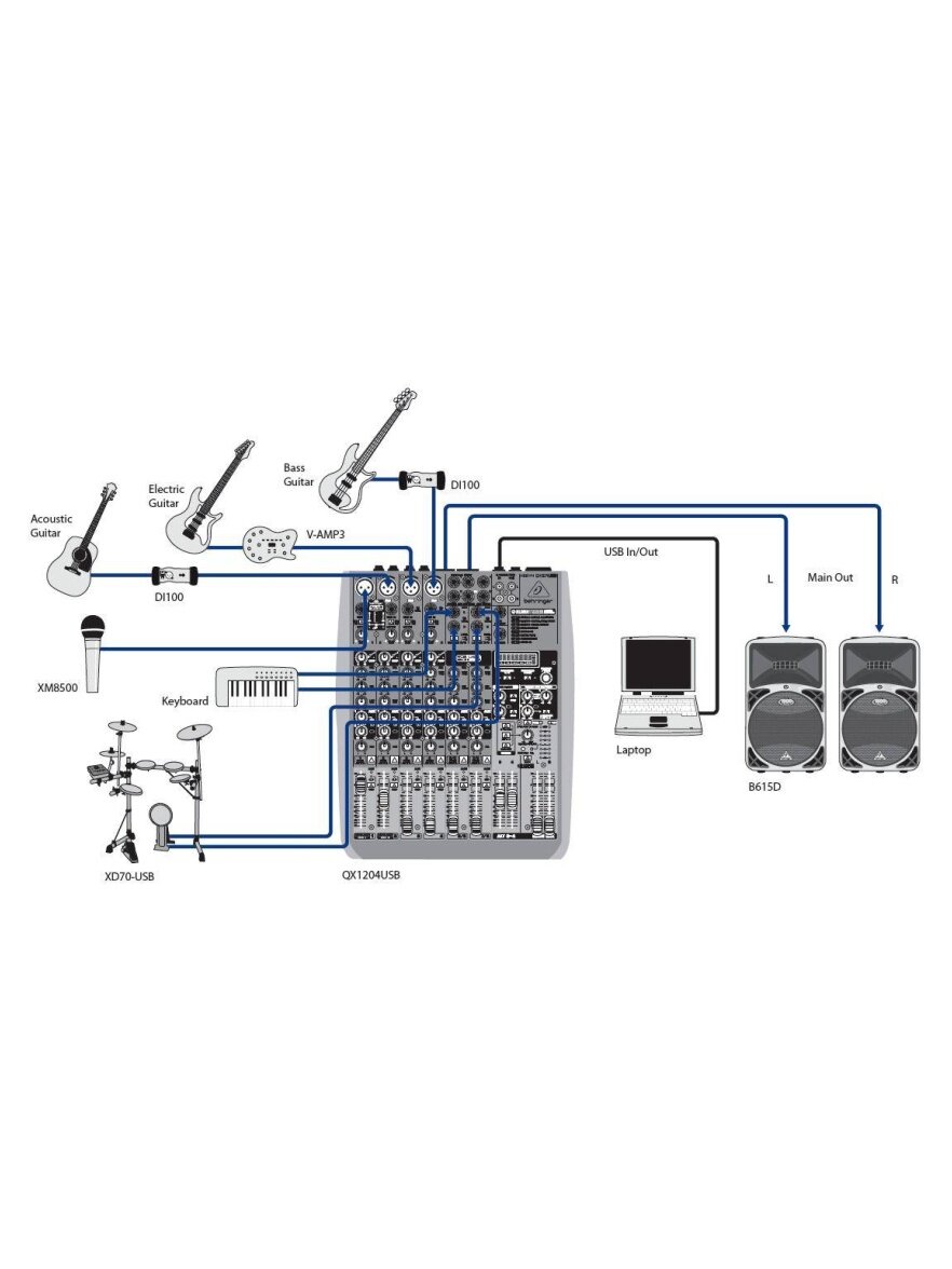 Микшер Behringer Q1204USB — фото 1