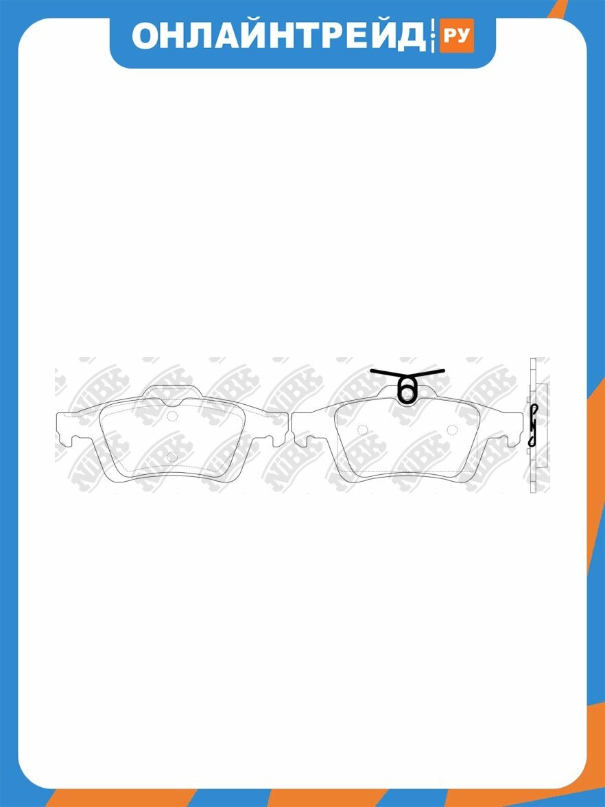 Колодки тормозные дисковые Nibk для FORD Focus (04-) MAZDA 3 (03-) задние (4шт.)