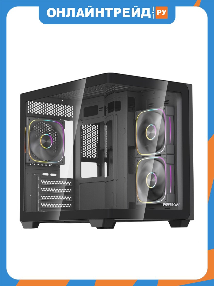 Корпус Powercase Vision Micro M5B, черный