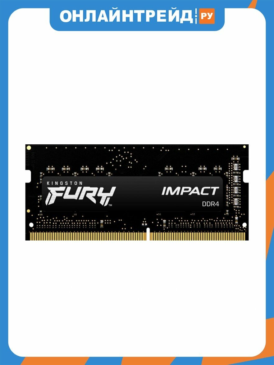 Оперативная память Kingston SO-DIMM DDR4 16Gb 3200MHz pc-25600 FURY Impact Black (KF432S20IB/16)