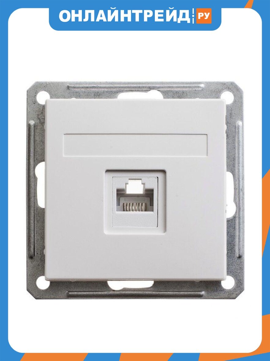 Розетка Systeme Electric (schneider Electric) SCHNEIDER ELECTRIC 1-м СП W59 компьютерная RJ45 кат.5E, белый, RSI-152K5E-1-86