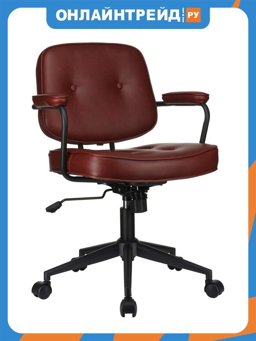 Кресло руководителя Riva Design CHESTER W-221 Бургунди (LFP3-05) экокожа 60*65*82-104