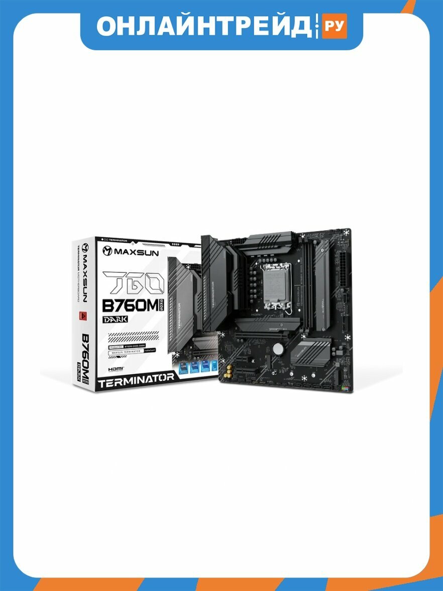 Материнская плата Maxsun MS-Terminator B760M GKD5 DARK (LGA1700, mATX)
