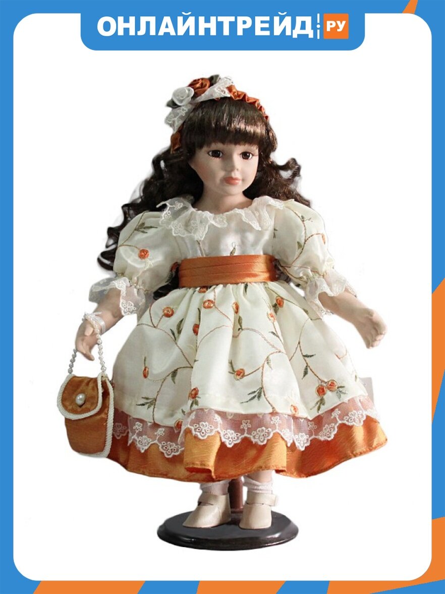 Кукла Polly Dolls фарфоровая 16' на подставке YF-161064
