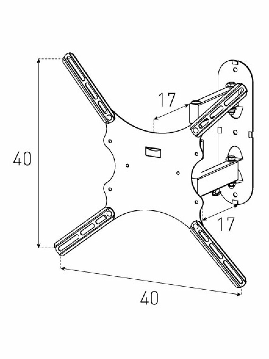 Кронштейн Sonorous SUREFIX 440, 26"-65", черный — фото 1