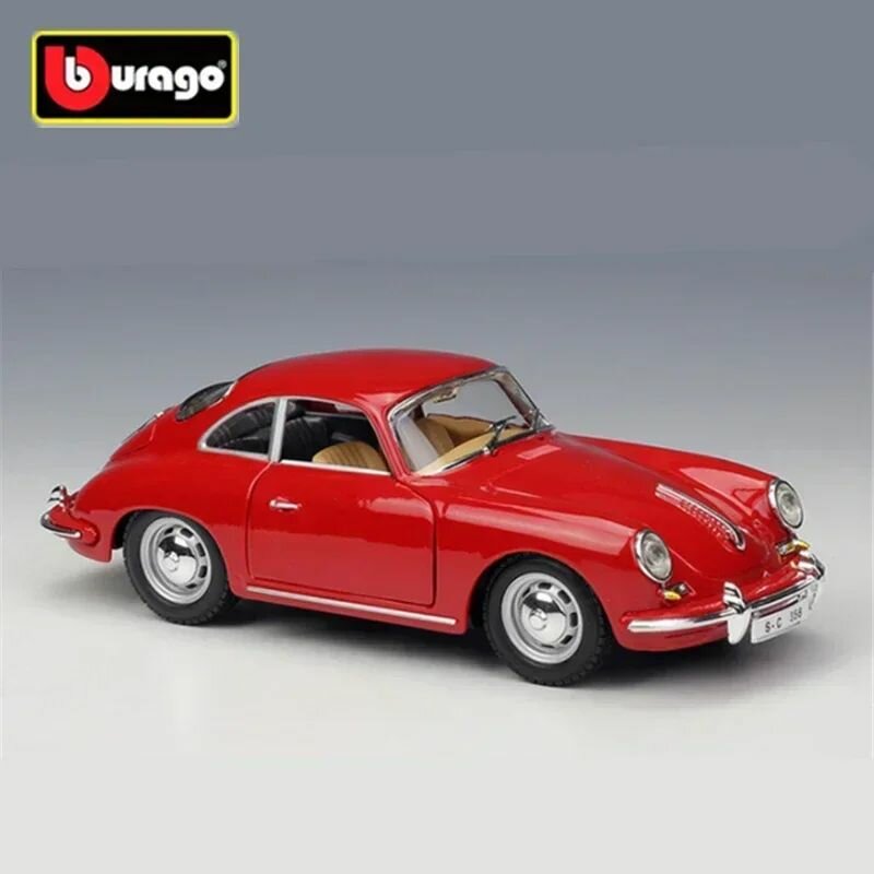 Bburago 1:24 Porsche 356B Coupe Alloy Classic Car Model Модель коллекции автомобилей для взрослых, детские игрушки
